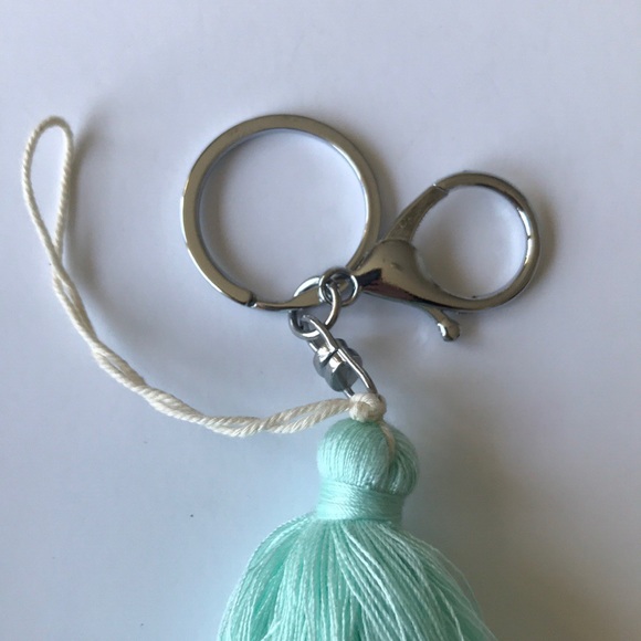 Accessories | Mint Green Tassel Keychain Turquoise Gradient | Poshmark
